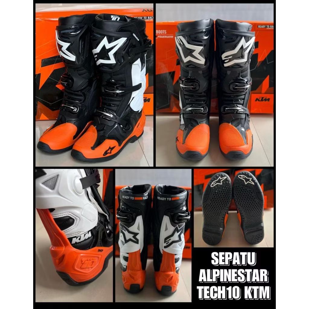 Jual ALPINESTARS TECH 10 KTM EDITION SIZE 43 ONLY | Shopee Indonesia