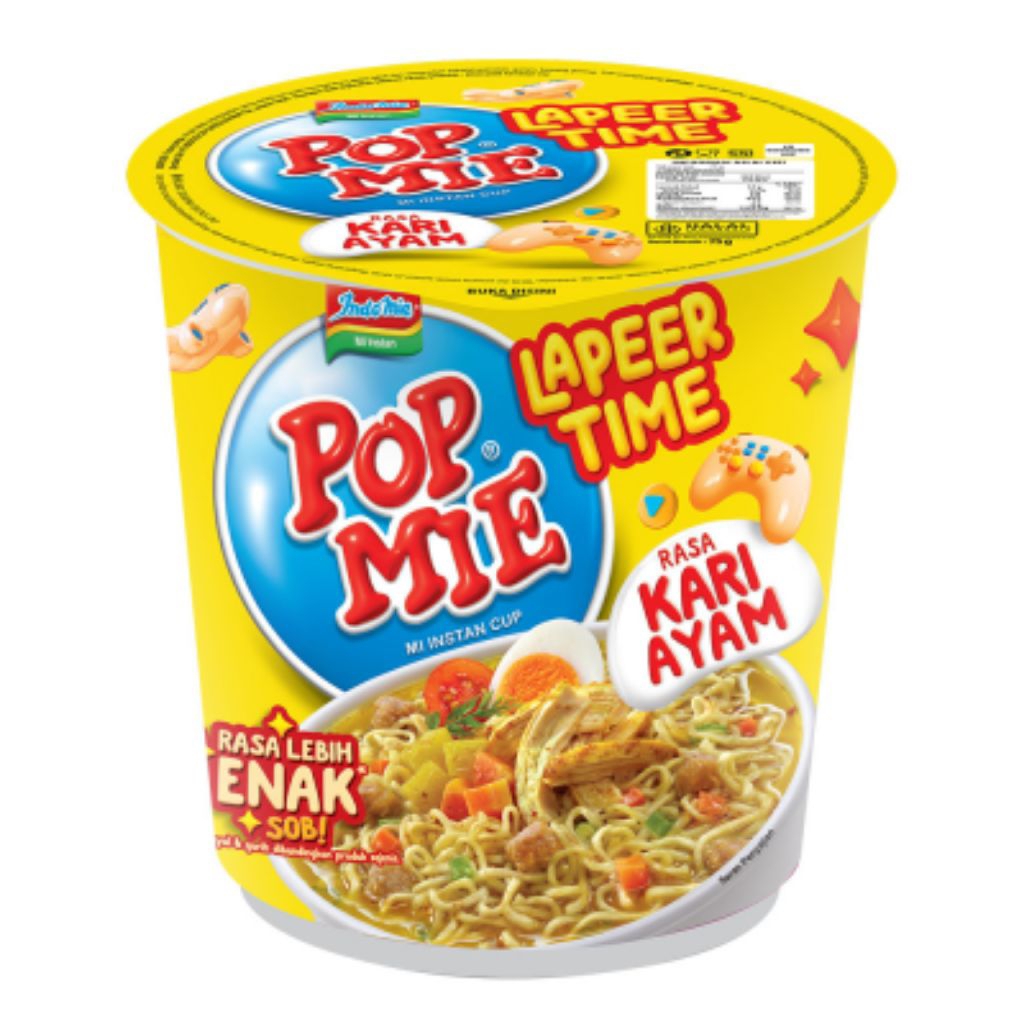 Jual pop mie rasa kari ayam edisi laper time (kemasan baru) rasa lebih enak sob | Shopee Indonesia