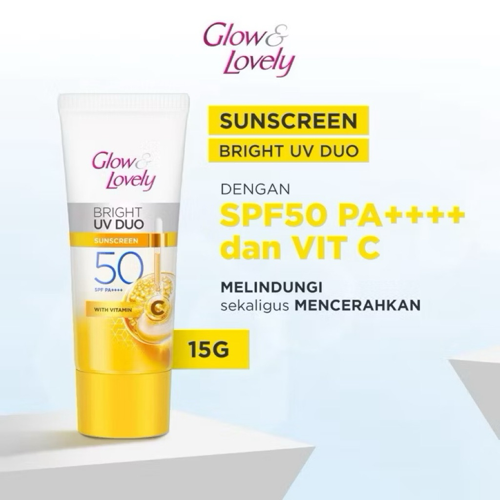 Jual Glow & Lovely Suncreen wajah Uv Duo SPF 50 15g | Shopee Indonesia