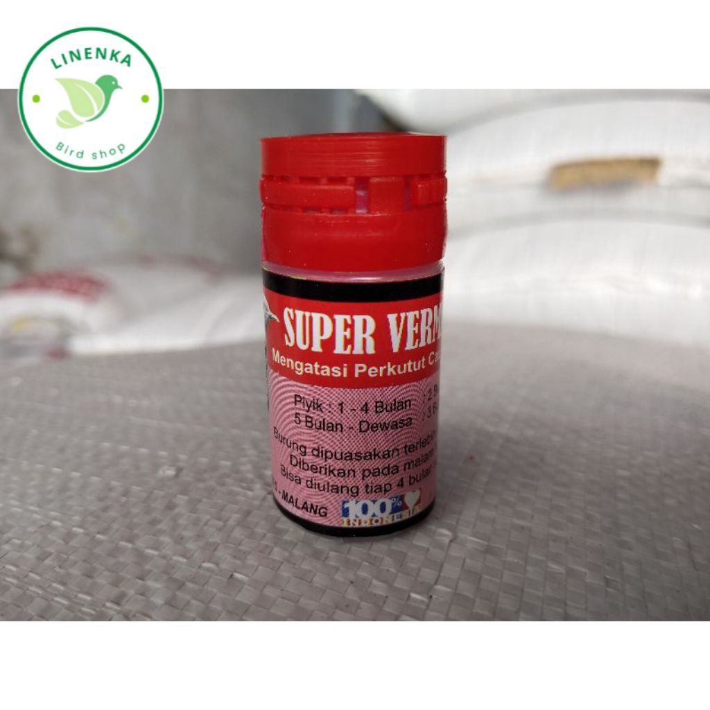 Jual PIL SUPER VERMES OBAT CACING BURUNG MERPATI PERKUTUT TEKUKUR ...