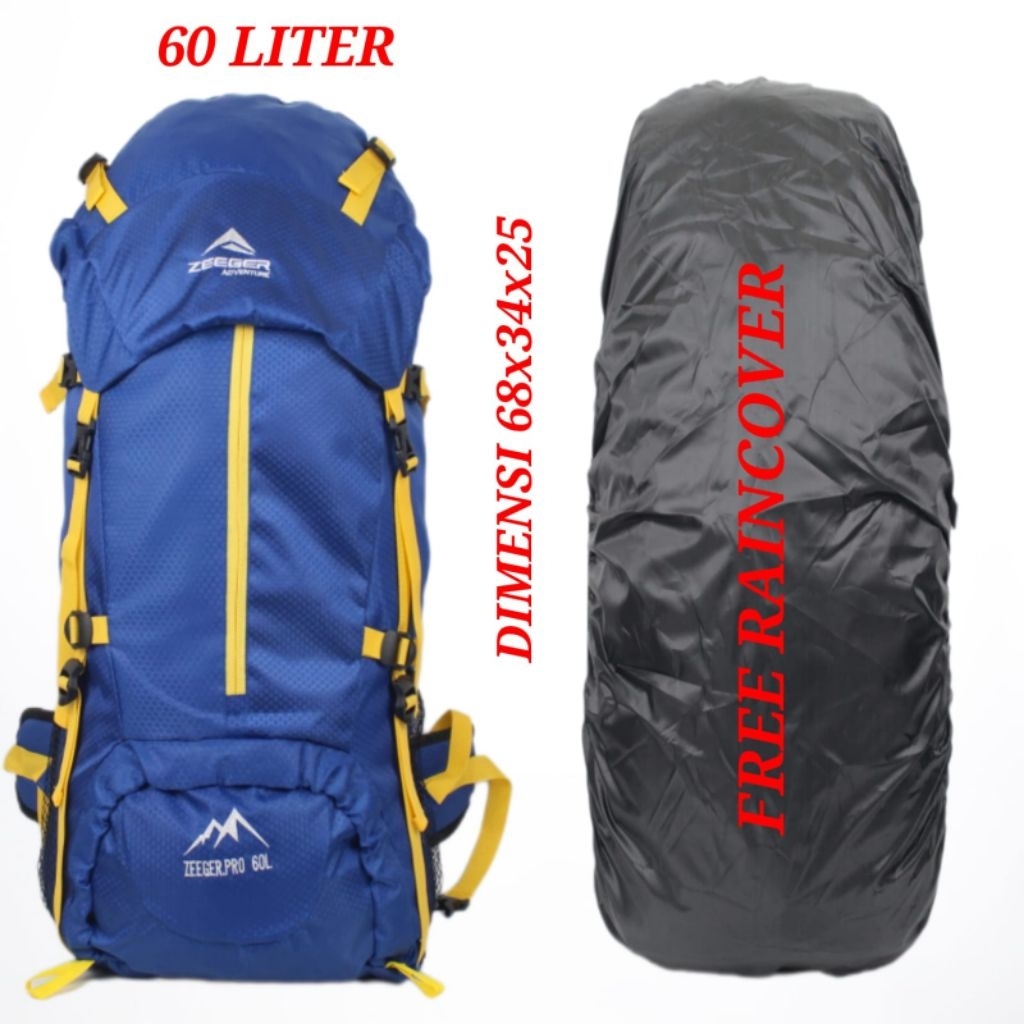 Jual Tas Gunung 60 liter progess # Tas Tas Ransel Gunung 60l # Tas Hiking # Tas Carrier outdoor ...