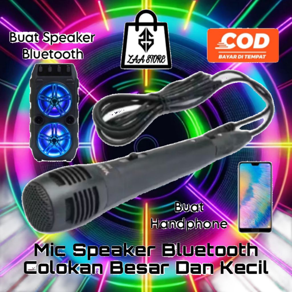 Jual Mic Speaker Bluetooth Colokan Besar Kecil | Shopee Indonesia