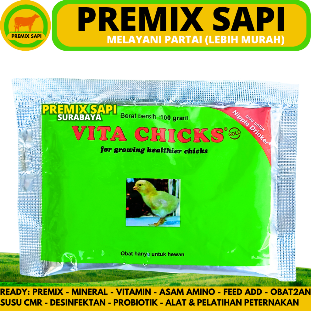 Jual VITA CHICKS 100 GRAM 1 ECO BOX (11 SACHET) - Vitamin Pertumbuhan ...
