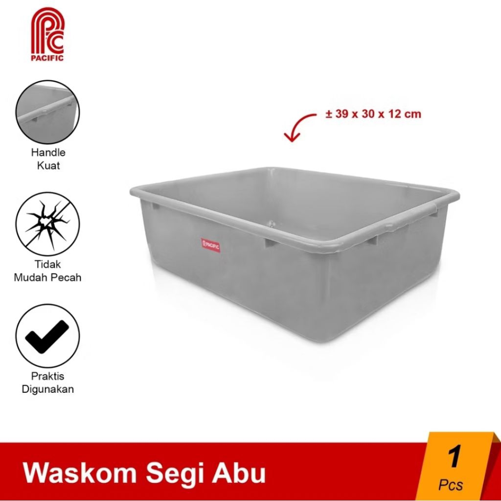 Jual Baskom Segi Abu Pasific | Shopee Indonesia
