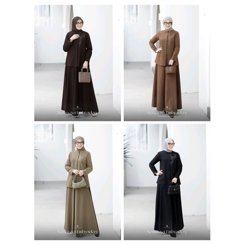 Jual NEVIRA SET embroidery by Shararea (Set Rok) | Shopee Indonesia