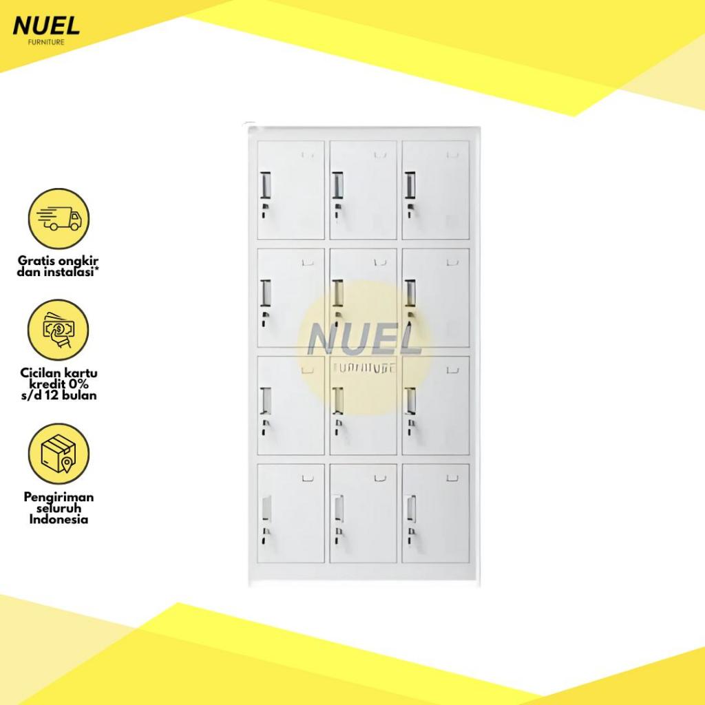 Jual NUEL Lemari Locker Kabinet Kantor / Loker Arsip Besi Susun 12 ...