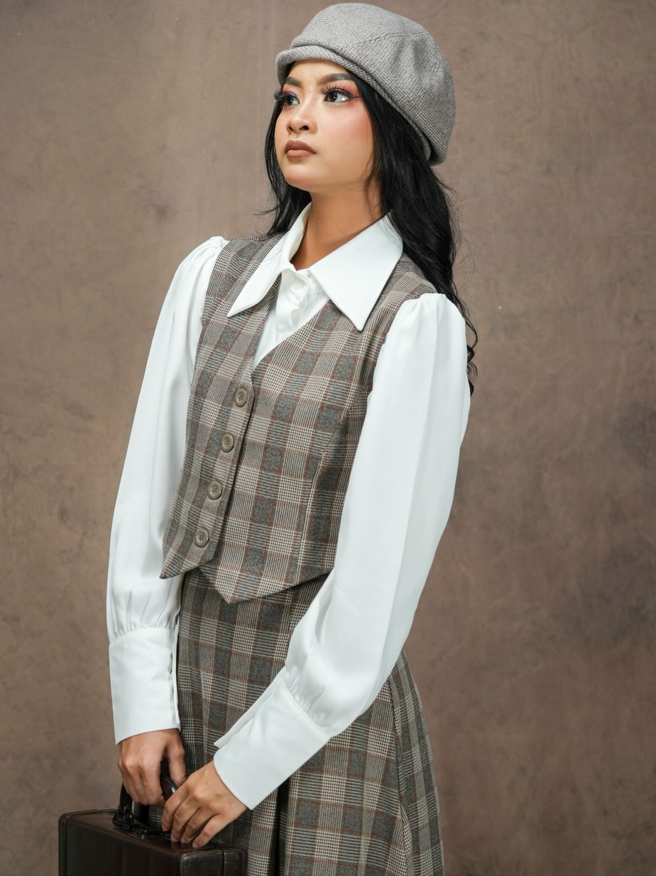 Jual Gentle Lady - Joy Vest dan Rok Set Atasan dan Bawahan Wanita Tweed ...