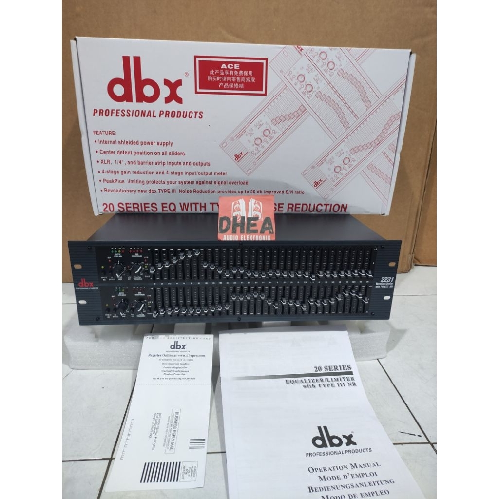 Jual Equalizer DBX2231 DBX 2231 Grade A 2 x 31 Channel Dual Channel Equalizer DBX Graphic 3U ...