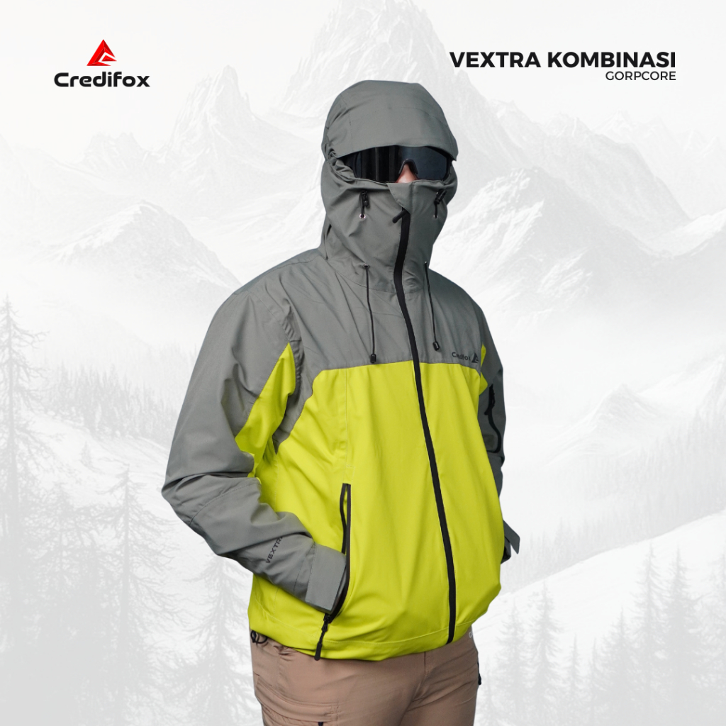 Jual CREDIFOX Jaket Gorpcore Seri VEXTRA KOMBINASI Bahan Taslan Balon ...