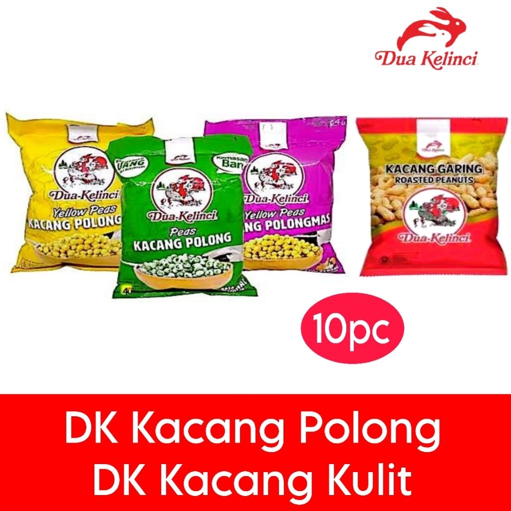 Jual Dua Kelinci Polong mas Kacang Kulit Garing isi 10pc | Shopee Indonesia