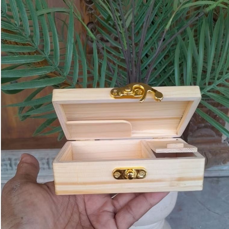 Jual kotak kayu/slepen/kotak linting/box kayu/kerajinan kayu serbaguna ...