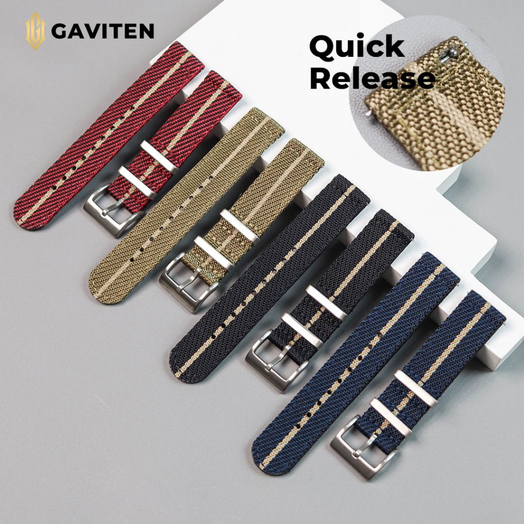 Jual GAVITEN Tali Jam Kanvas Nato Strap Canvas Quick Release Tali Jam ...