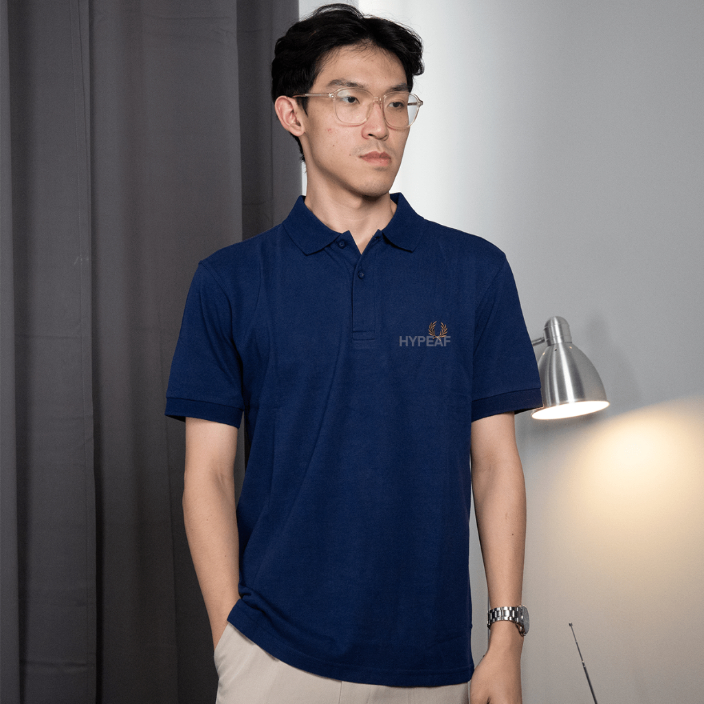 Jual FRED PERRY Polo T-shirt - Brown and White Logo | Shopee Indonesia