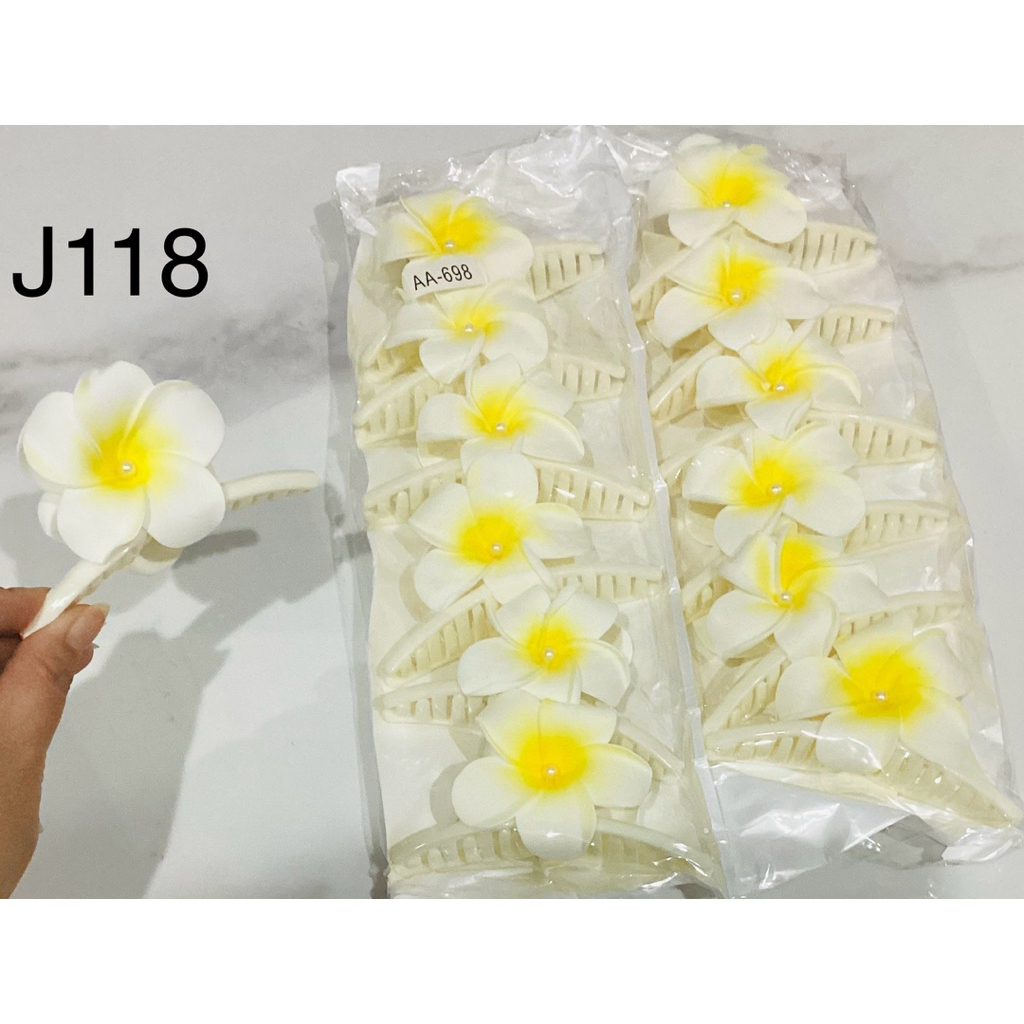 Jual lusinan J118 jedai panjang motif mutiara bunga jumbo,J15 jedai rambut print labubu besar ...