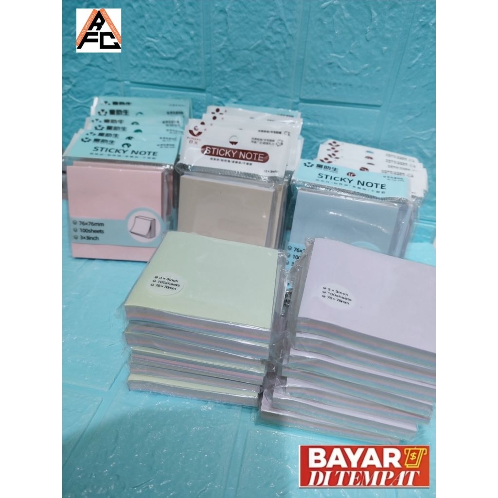 Jual STICKY NOTE KERTAS WARNA WARNI /STICKY NOTES PENANDA HALAMAN/STICK ...