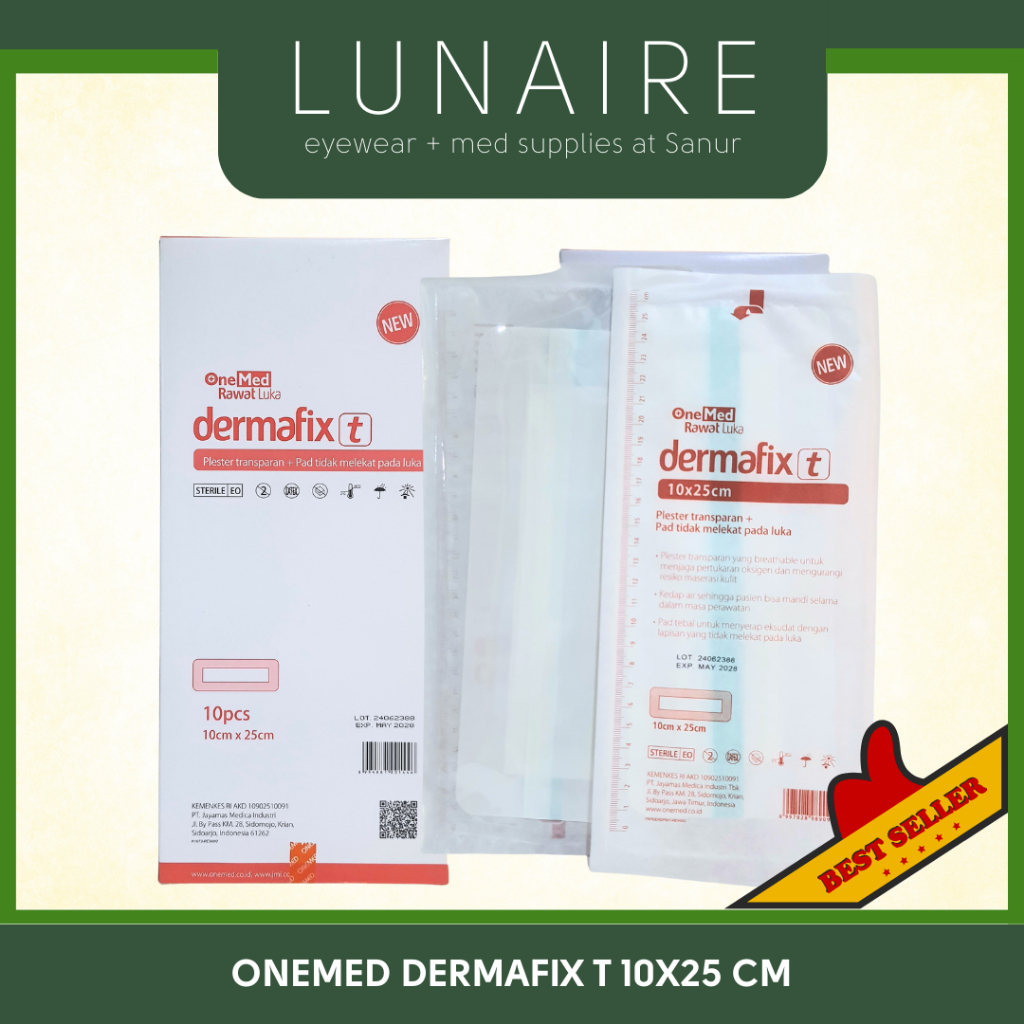 Jual [ HARGA GROSIR ] -Plester Dermafix T 10 x 25cm ONEMED Rawat Luka ...