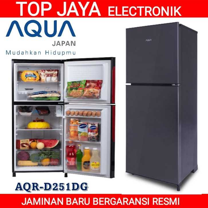 Jual KULKAS AQUA 2 PINTU TANPA BUNGA ES AQR-D251/LEMARI ES AQUA 2 PINTU ...