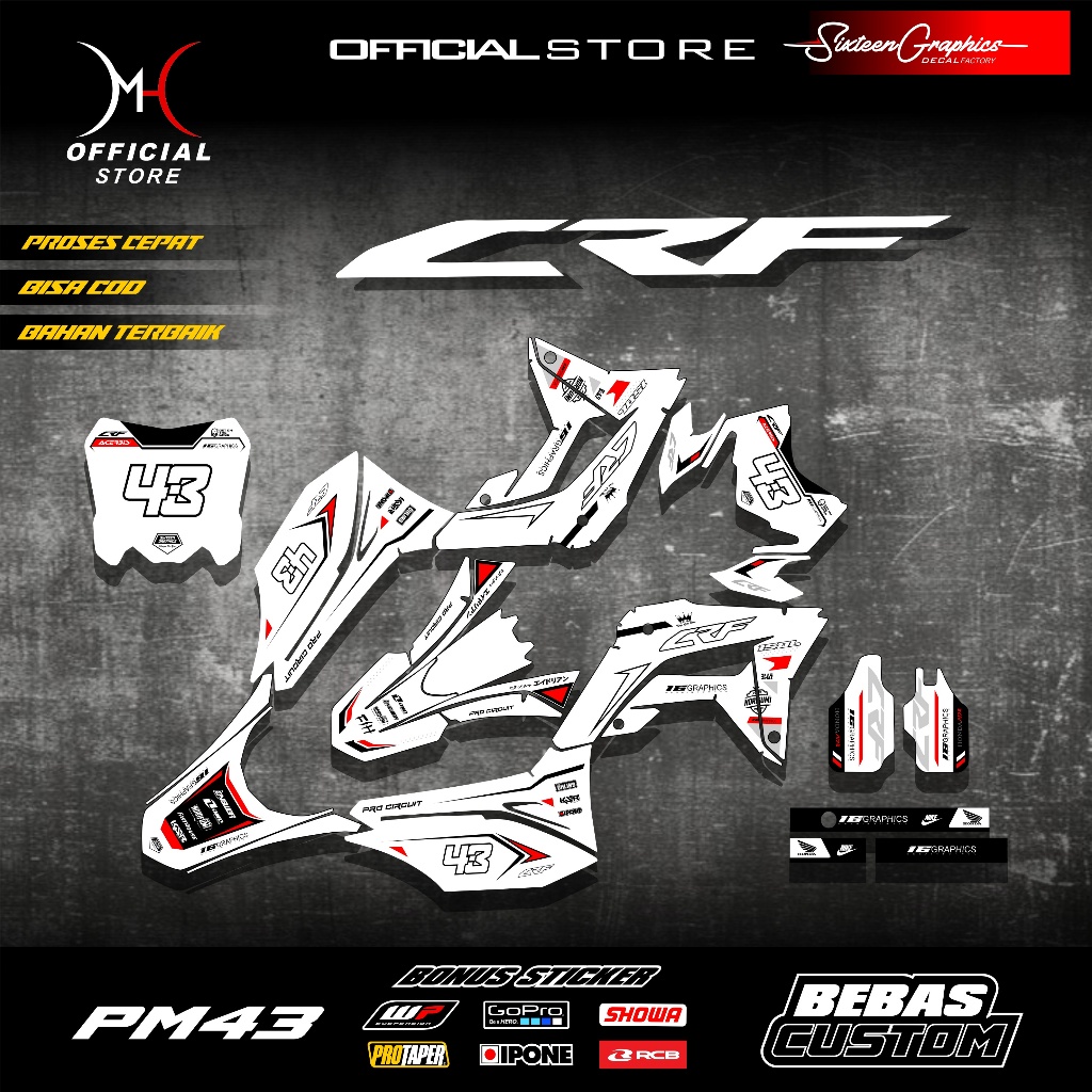 Jual Decal Sticker crf 150 L / Decal crf custom Full Body, SUDAH ...