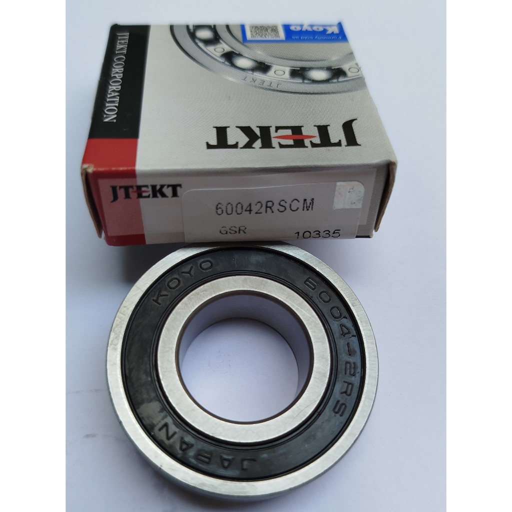 Jual Bearing 6004 RS Laher 6004 2RS Tutup Karet (id 20mm, od 42mm, t ...