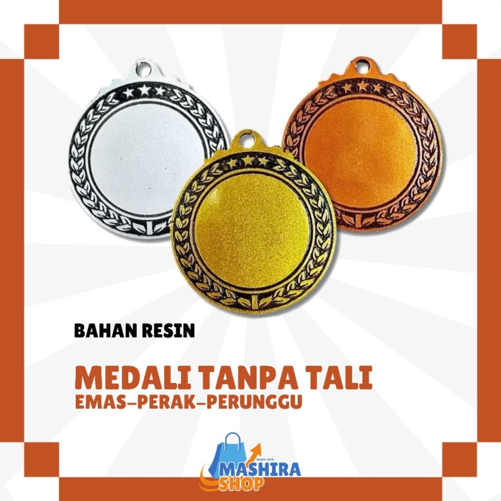 Jual Medali Tanpa Tali Medalion mendali Gold Penghargaan Lomba ...