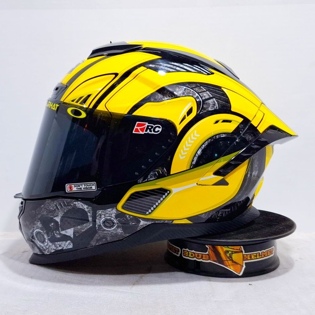 Jual Helm full face Vrc motif Bumblebee paket ganteng spoiler 3D ...
