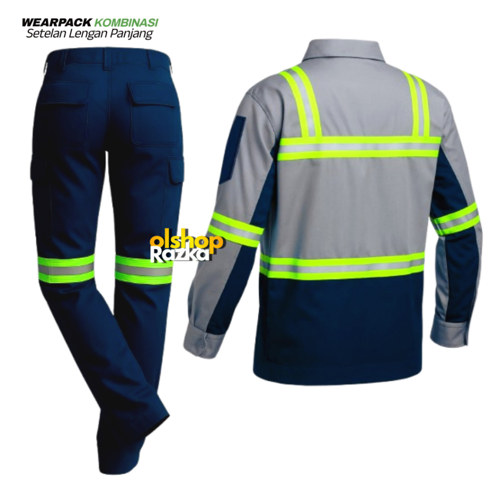 Jual Wearpack Setelan Baju dan Celana Panjang Kemeja Seragam Kerja ...