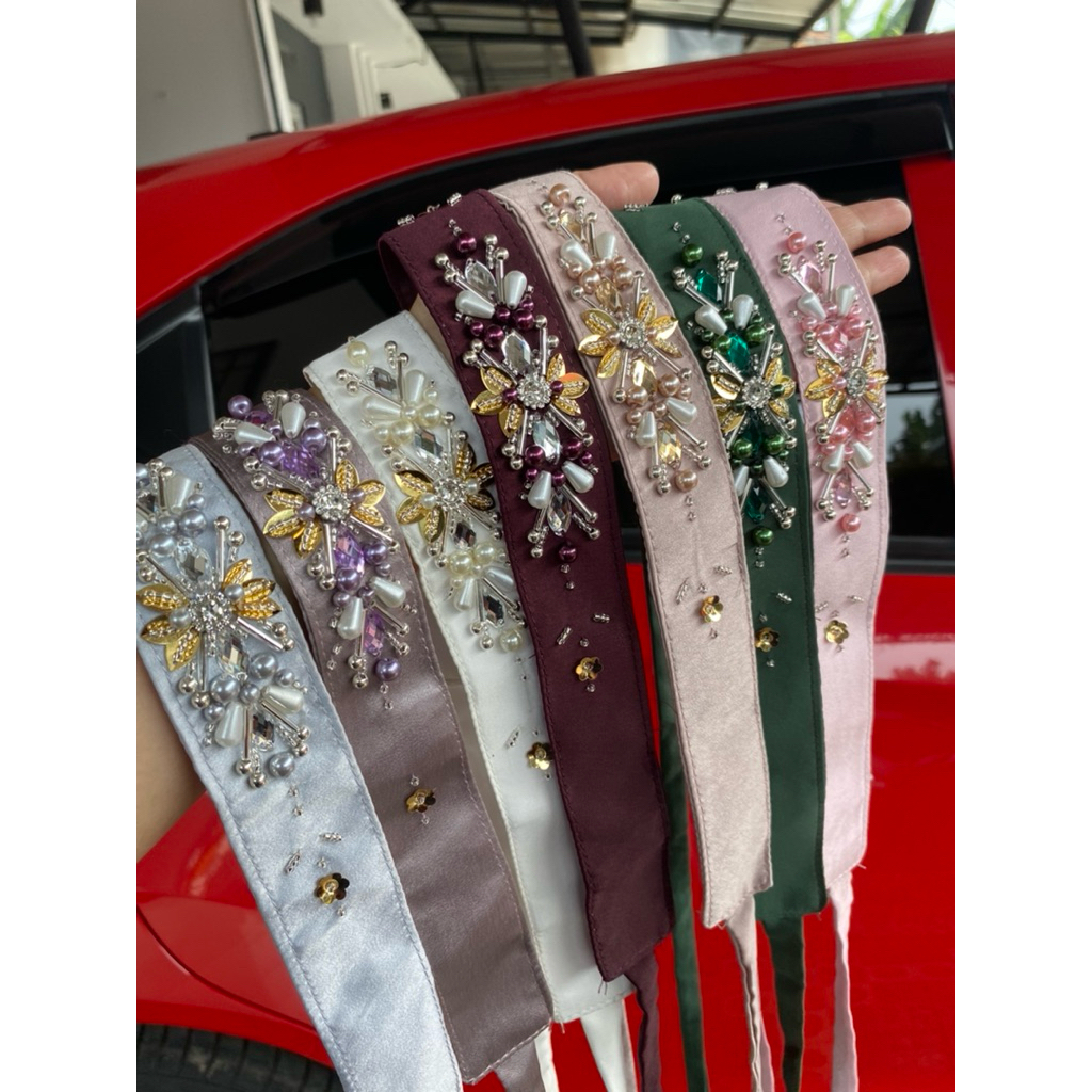 Jual belt payet pinggang / obi payet mewah instan untuk kebaya | Shopee ...