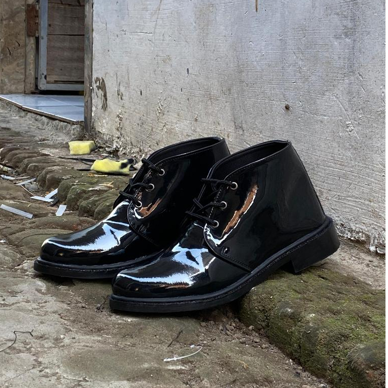Jual 39-44 - Sepatu PDH Paskibra Hitam Doff & Glossy – Sepatu Formal ...