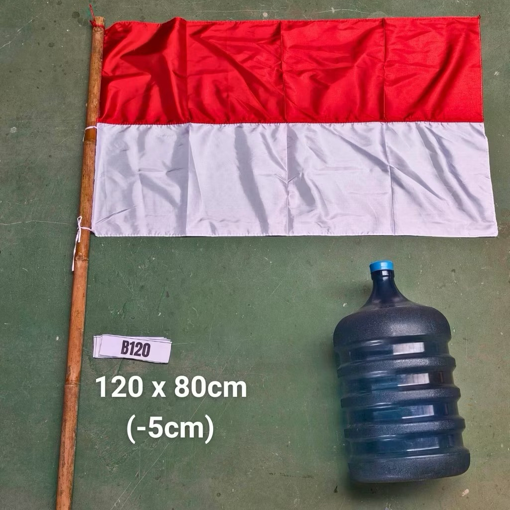 Jual (10 PCS) Bendera Merah Putih Ukuran 120x80 Cm Kain Bahan Tebal ...