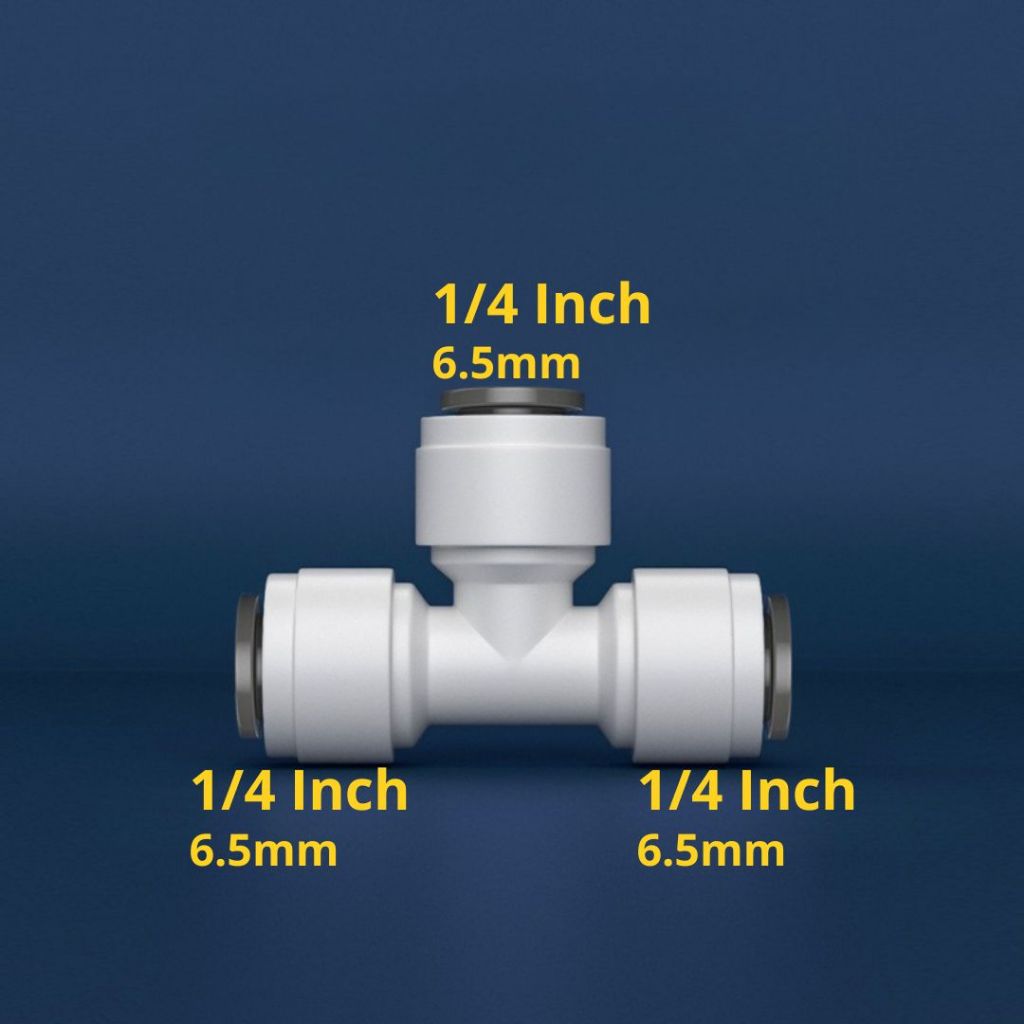 Jual Fitting ro 1/4 tee selang 1/4 konektor T pencabang selang ro 7 mm ...
