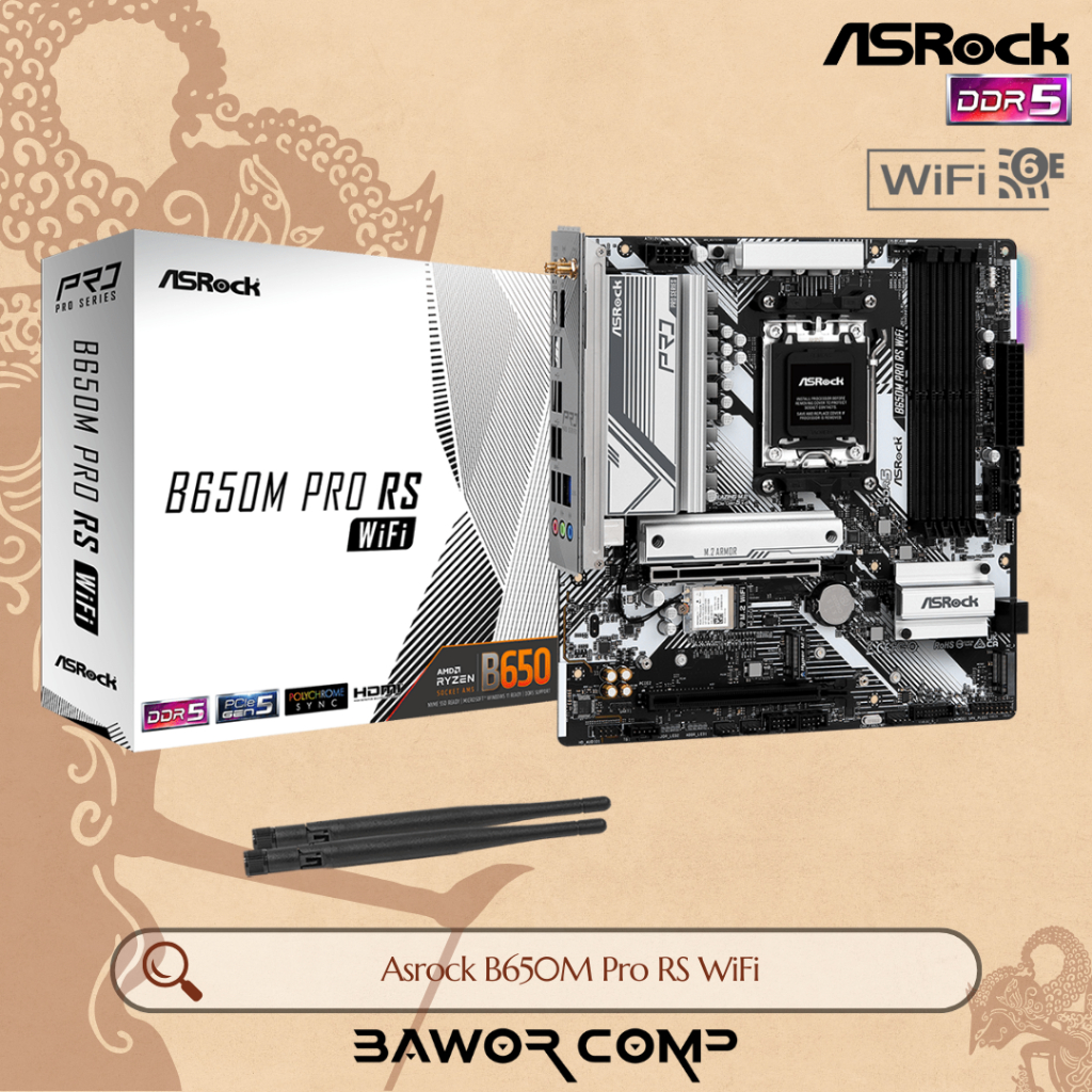 Jual ASRock B650M Pro RS WIFI - Mobo Socket AM5, AMD B650, DDR5, USB3.2 ...