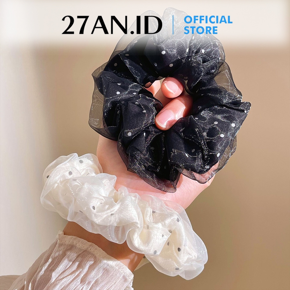 Jual (27AN.ID) Ikat Rambut Tile Cepol Motif Organza Polkadot H960 ...