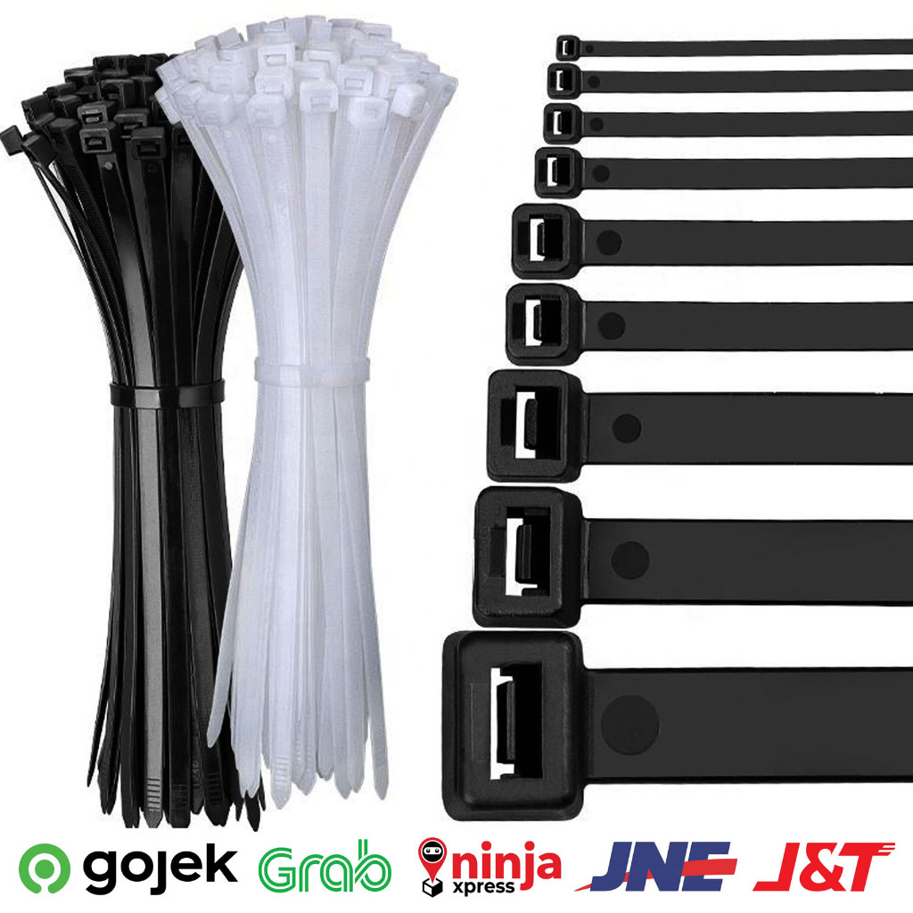 Jual CABLE TIES | KABEL TIES | TALI RIPET | PENGIKAT KABEL (100pcs ...