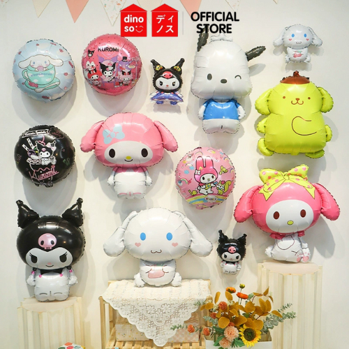 Jual DINOSO Balon Foil Sanrio Jumbo Mini Bulat Kuromi, Cinnamoroll ...