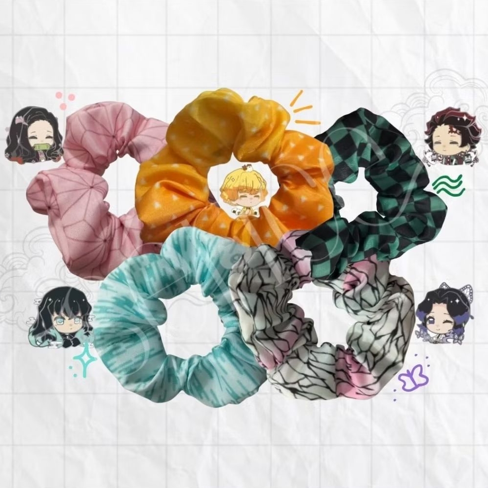 Jual SCRUNCHIE DEMON SLAYER [BELI 4 DAPAT FREEBIES] TANJIROU NEZUKO ...