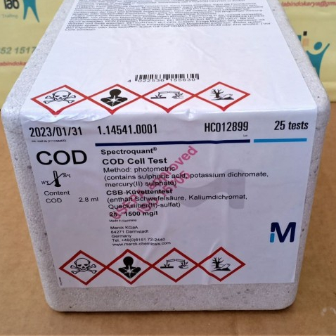 Jual MERCK 114541 Spectroquant COD Cell Test kit 25-1500 ppm 25/pk ...