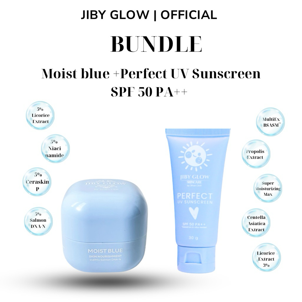Jual JIBY GLOW Bundle Moist Blue Skin Nourishment Gel 30g dan Perfect ...