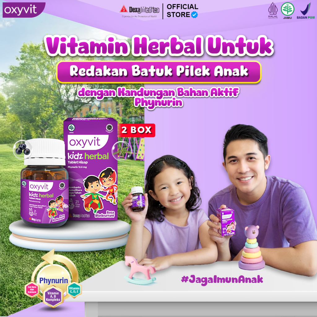 Jual Oxyvit Kidz Tablet Hisap - Vitamin Herbal Untuk Redakan Batuk ...