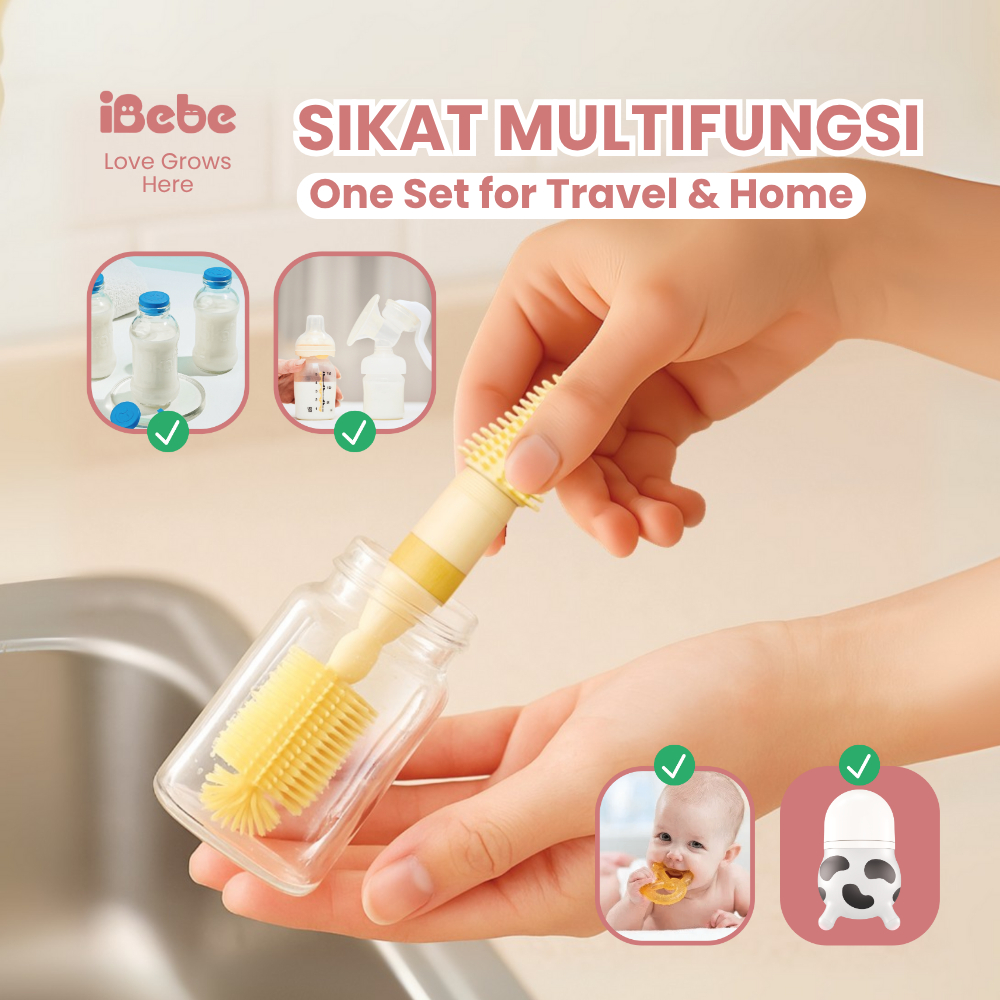 Jual [Ibebe Official] Sikat Botol Susu Bayi Baru Lahir – NB Brush ...