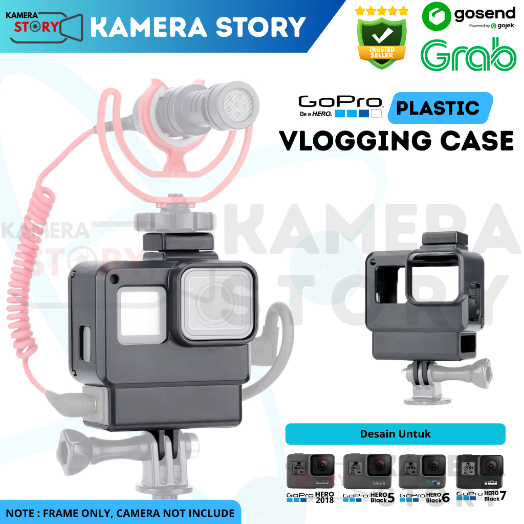Jual Frame Bumper V2 Vlog Case Housing GoPro Hero 7 Black / Hero 6 / Hero 2018 - Vlogging Frame ...