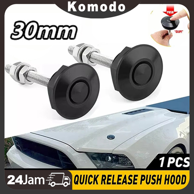 Jual 30mm Quick Release Hood Lock Clip Bumper Latch Kit Push Button Car ...