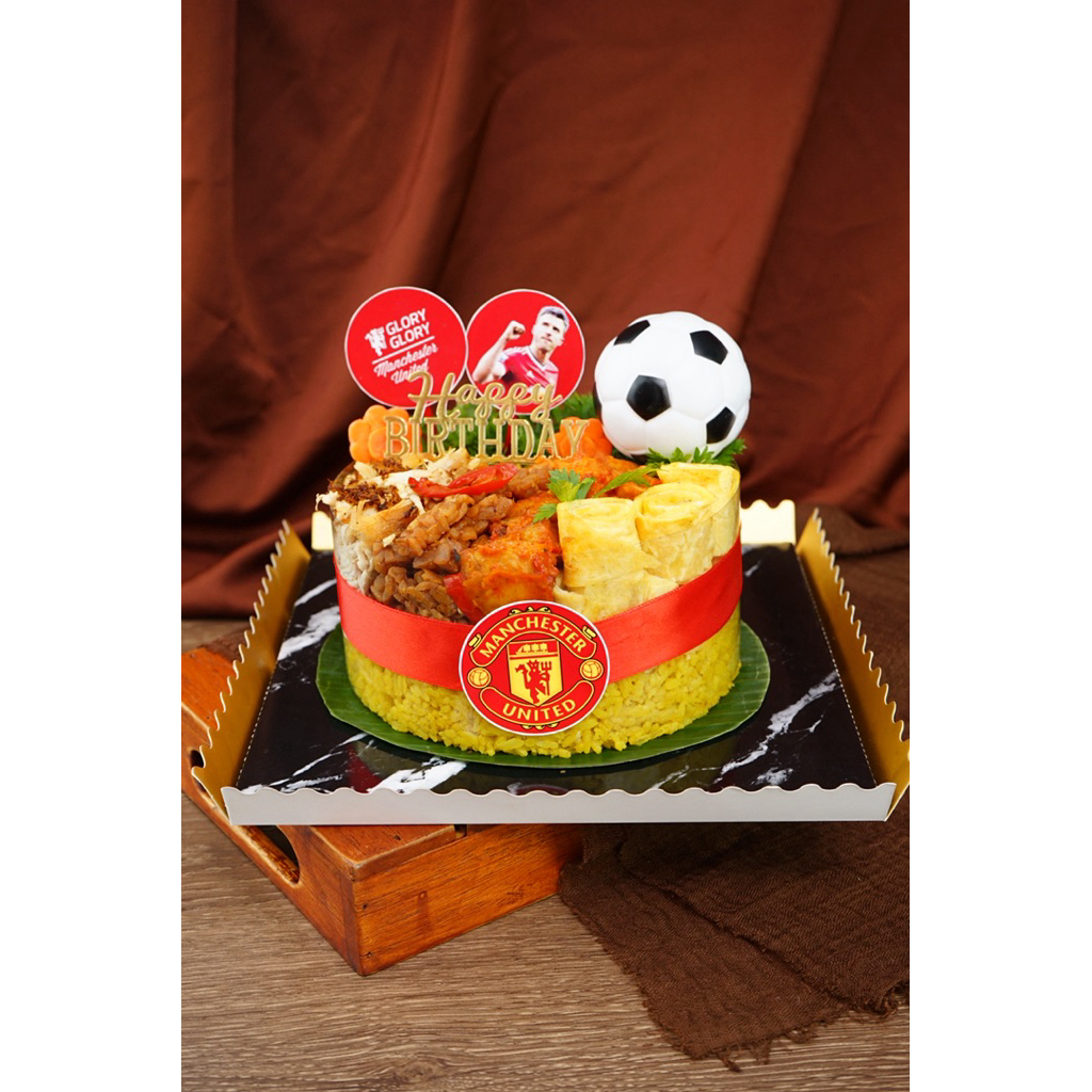 Jual Nasi Kuning Cake - Custom Sports / Hampers Rice Tart Cake Ulang ...