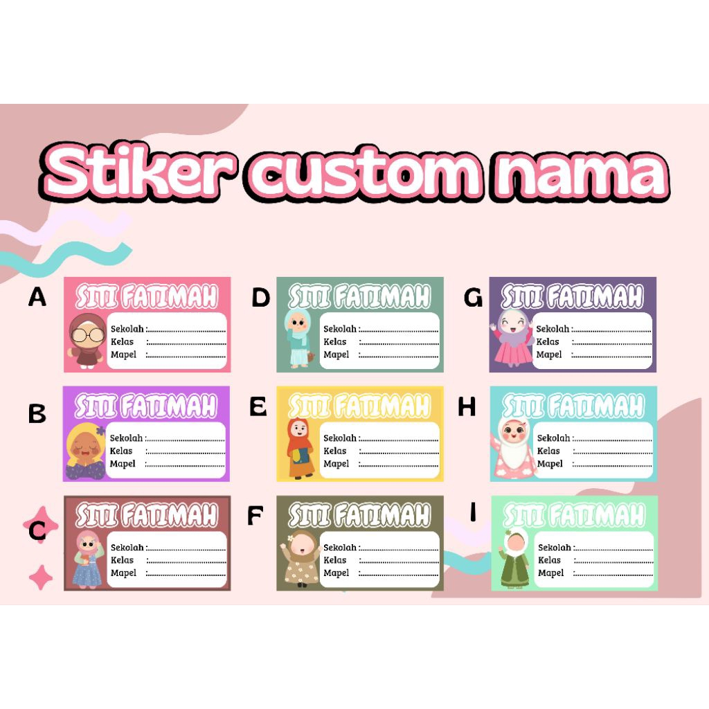 Jual STIKER LABEL BUKU PELAJARAN CUSTOM | Shopee Indonesia
