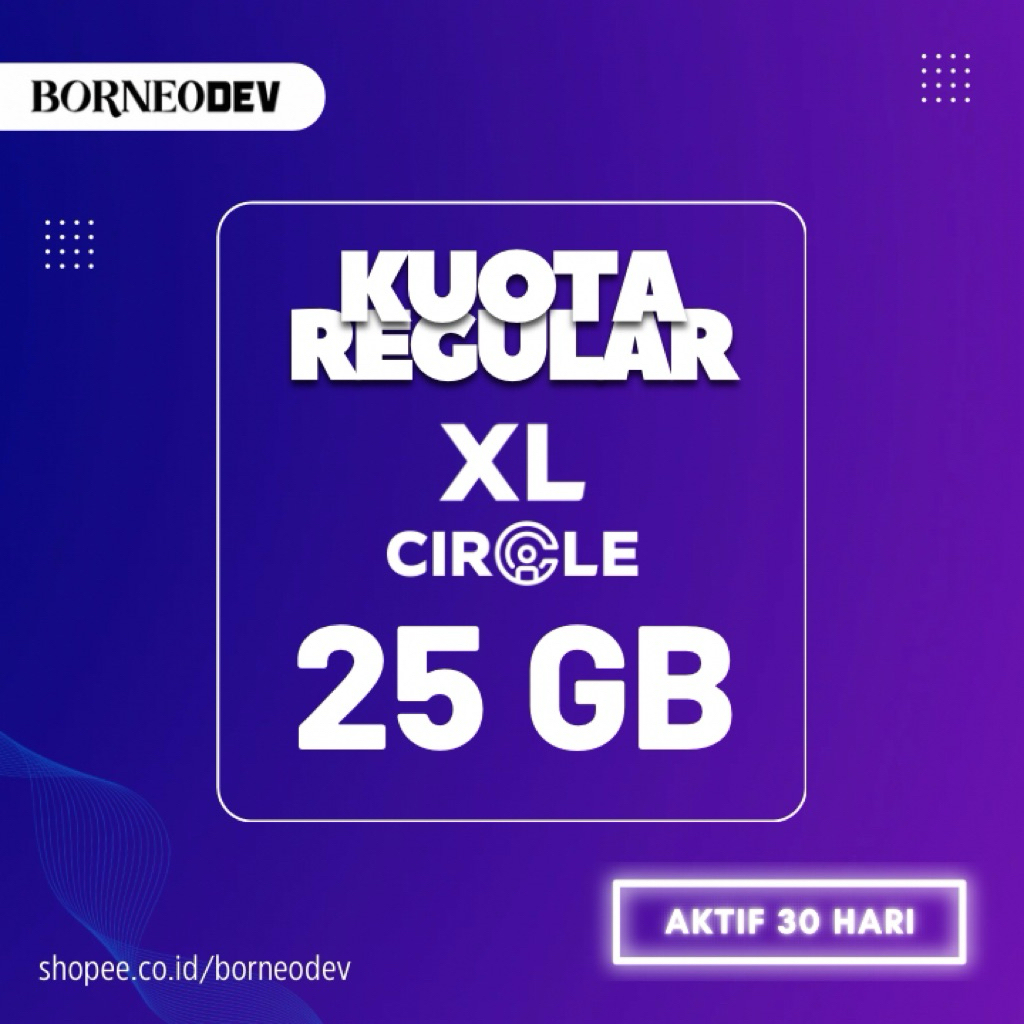 Jual Paket Data XL Circle 25GB Full 24 Jam | Shopee Indonesia