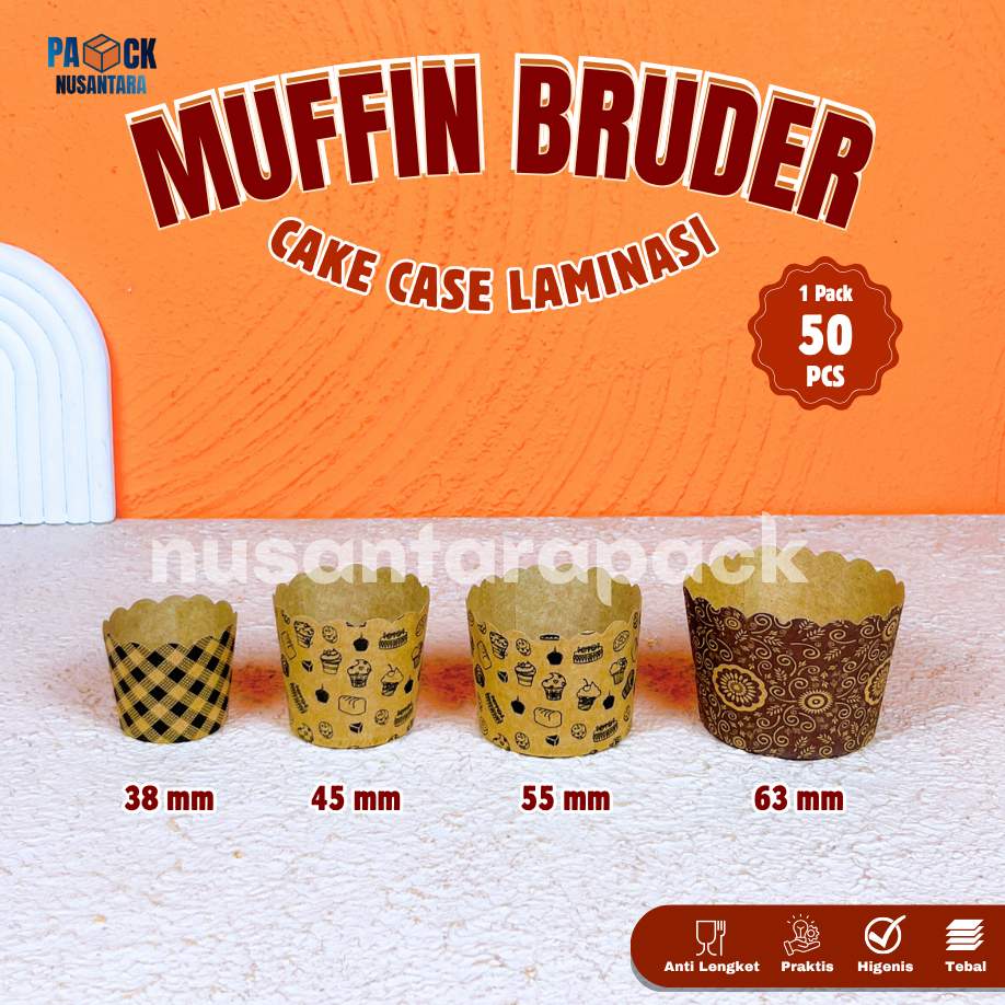 Jual Cup Muffin Bruder Cake Case Laminasi Motif Batik Kotak Cake Best ...