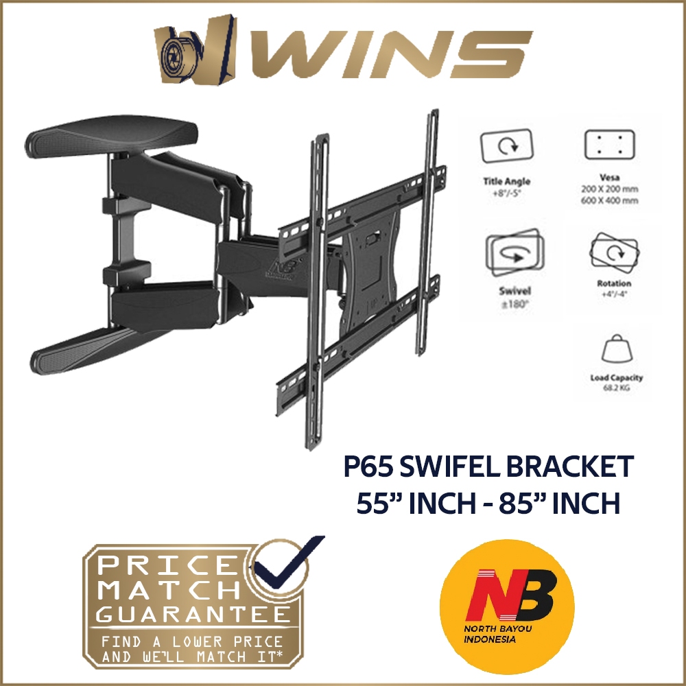 Jual North Bayou NB P65 P 65 / NB X2 X 2 Heavy duty SWIVEL Bracket TV ...