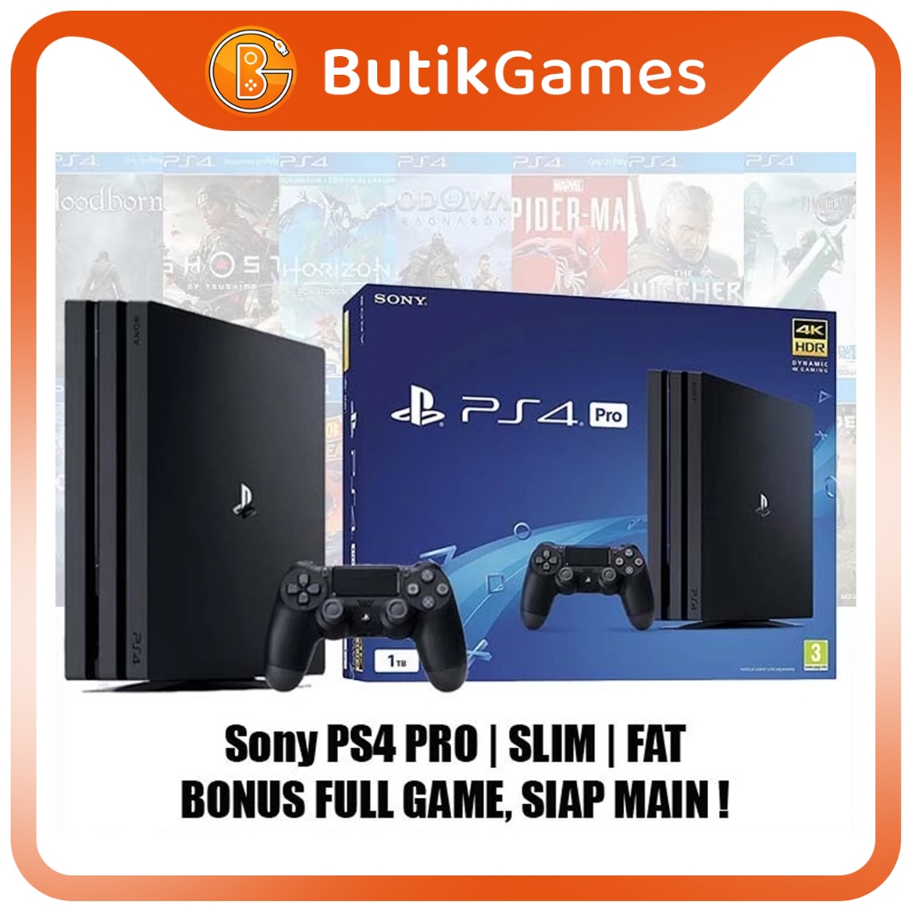 Jual Sony PS4 Playstation 4 Slim Fat Pro 500GB 1TB Full Game | Shopee ...
