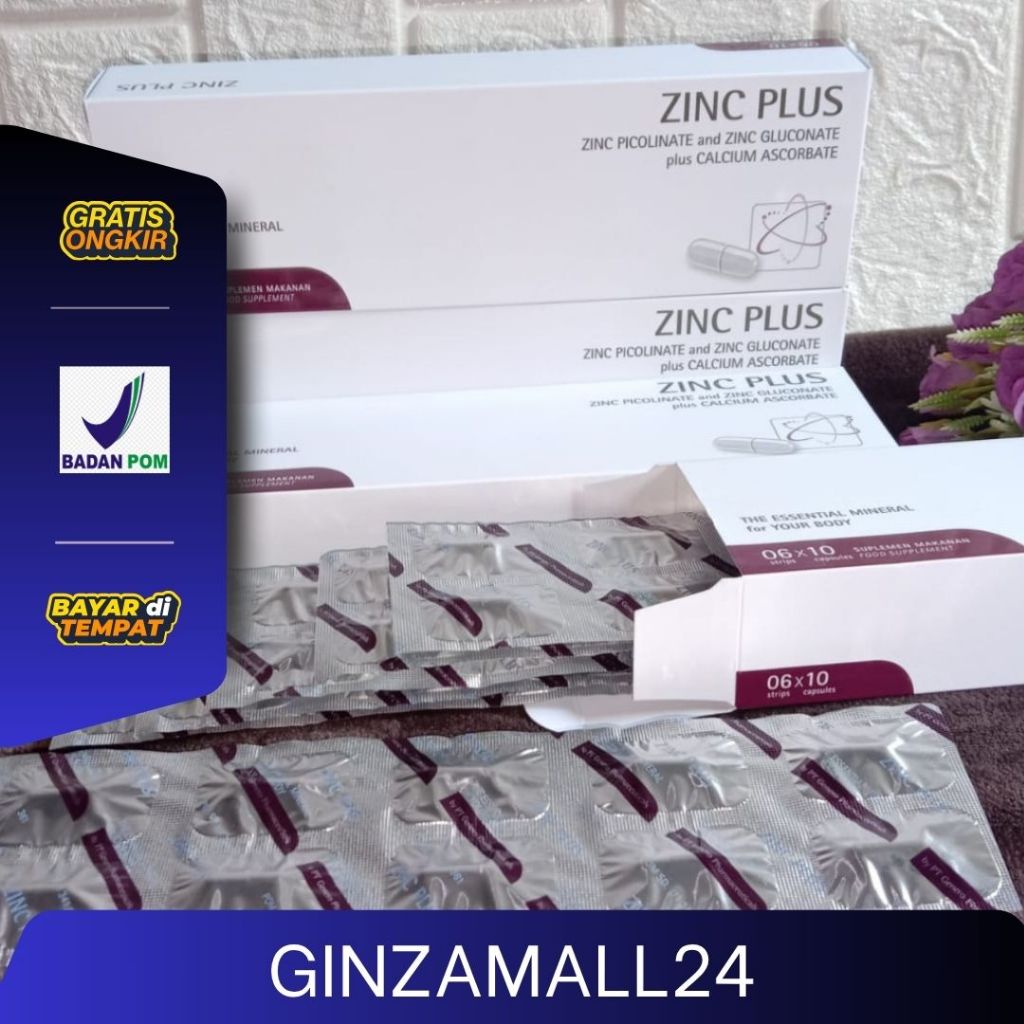 Jual ZINC PLUS Box 60 kapsul / zinc plus Pharmacore | Shopee Indonesia