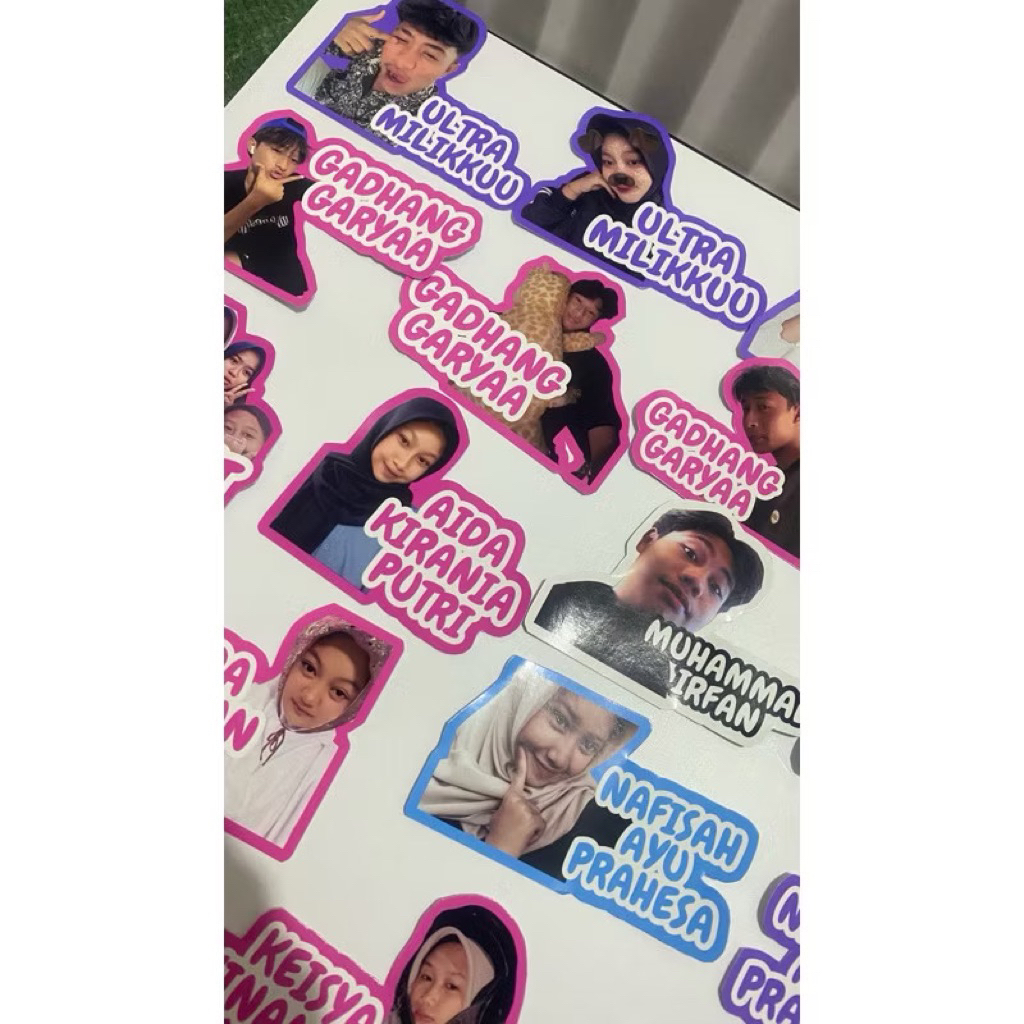 Jual Stiker Foto Dan Tulisan Nama Custom Free Desain Sticker Photo ...