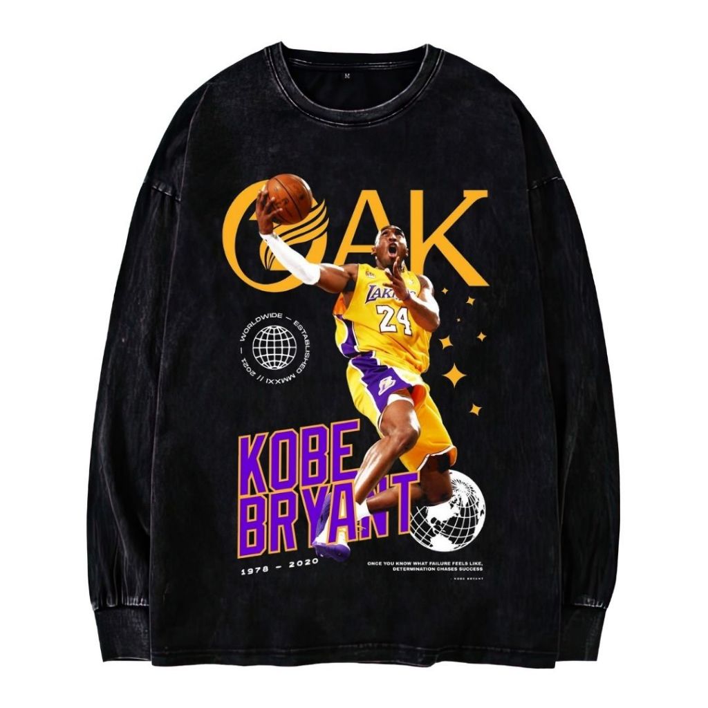 Jual Psycho Crucify "Kobe Bryant" Stone Wash Long Sleeve Oversized T ...